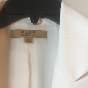 Alex Marie | Jackets & Coats | Alex Marie White Pinstripe Blazer Nwt ...